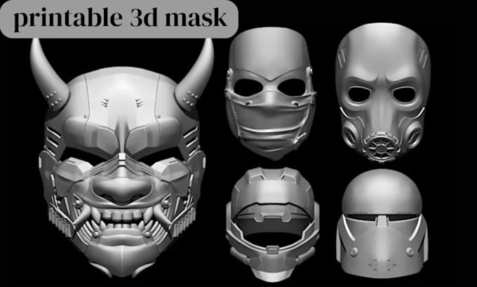 Sculpt custom 3d helmet 3d mask 3d cosplay for printing by ...