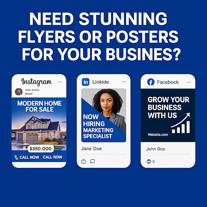 Design eye catching social media posters in figma by Soniakhan_dev | Fiverr