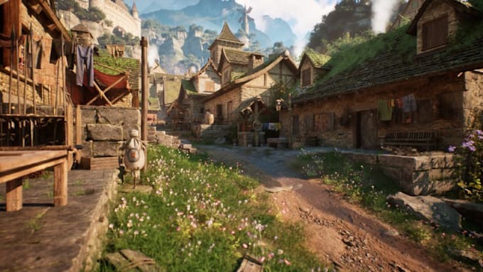 Do unreal engine game environment 3d level design 3d game map terrain landscape by Elijah_wayne4 ...