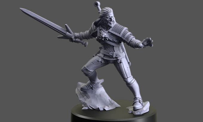 Sculpt 3d printing stl file dnd fantasy miniatures character by Olaitan ...