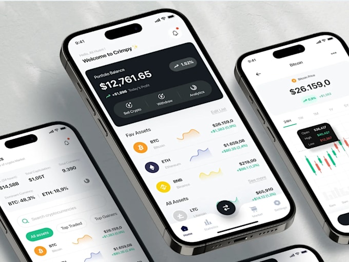 Develop crypto wallet app fintech app blockchain app crypto wallet exchange app by Daniel_crest1 ...