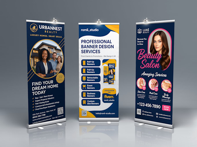 Design roll up, pull up, retractable banner roller and event banner by ...