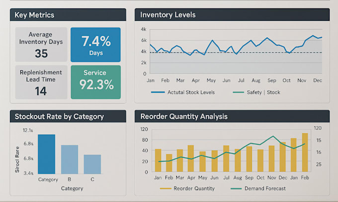 Create dynamic excel or power bi dashboards for business insights by Saria6 | Fiverr