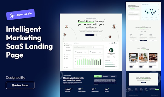 Design a modern saas landing page for your marketing by Azhoooo | Fiverr