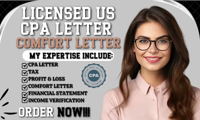 Do cpa letter, us cpa comfort letter certified audit, review financial ...