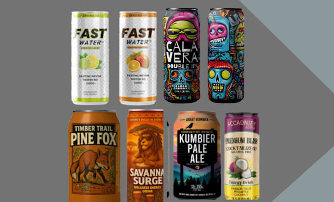 Design custom beer and drink can or bottle labels by Mavericluna | Fiverr