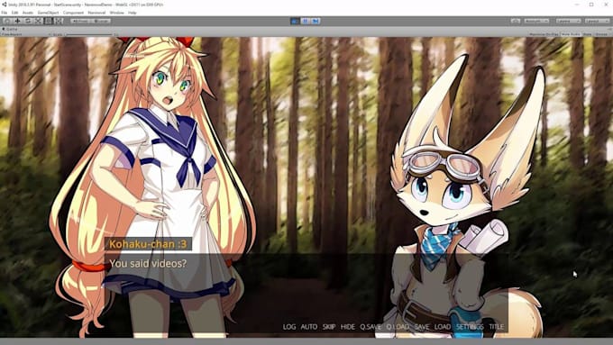 Develop visual novel game in unity game engine for pc, mobile and web ...