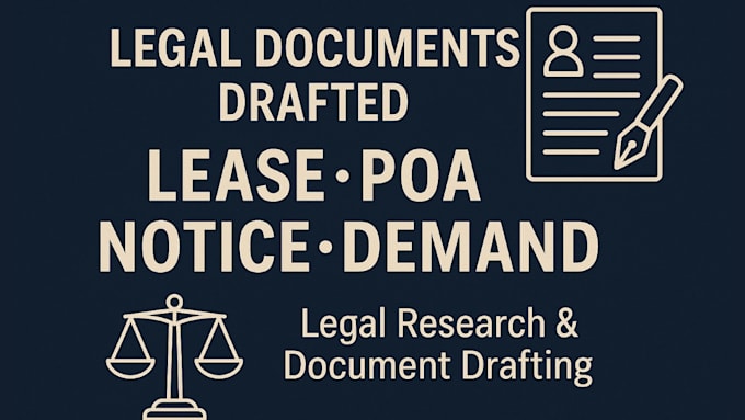 Draft lease agreements, poa, demand letters, and legal notices by Smit ...