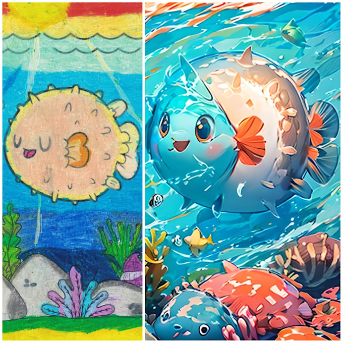 Transform your sketch or drawing into digital art by Capturecord | Fiverr