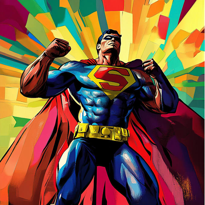 Draw a superhero pop art portrait by Winnelaar | Fiverr