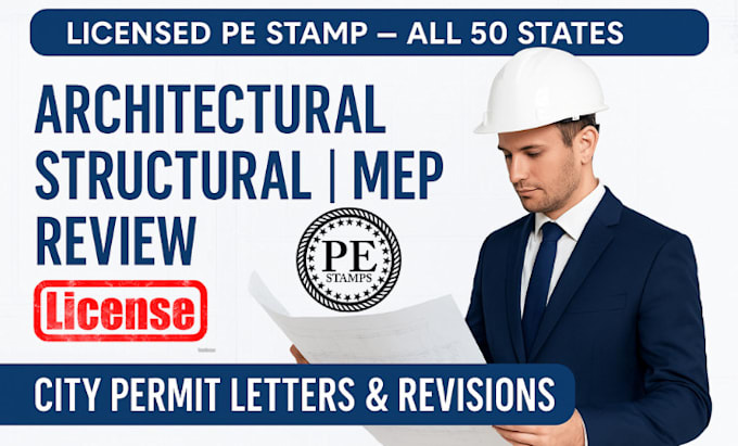 Review structural drawings, mep and draft city approval letter with pe ...