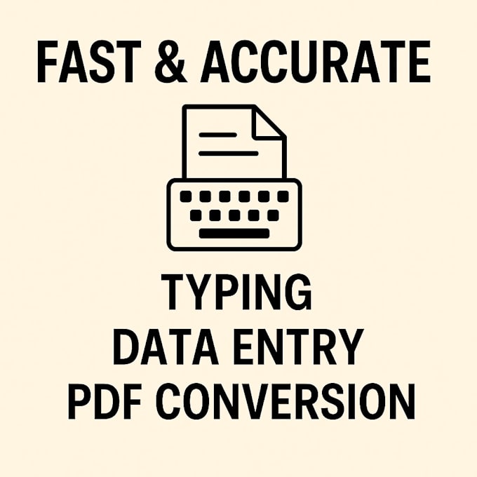 Fast and accurate typing data entry and pdf to word conversion by Gnanesh_reddy7 | Fiverr