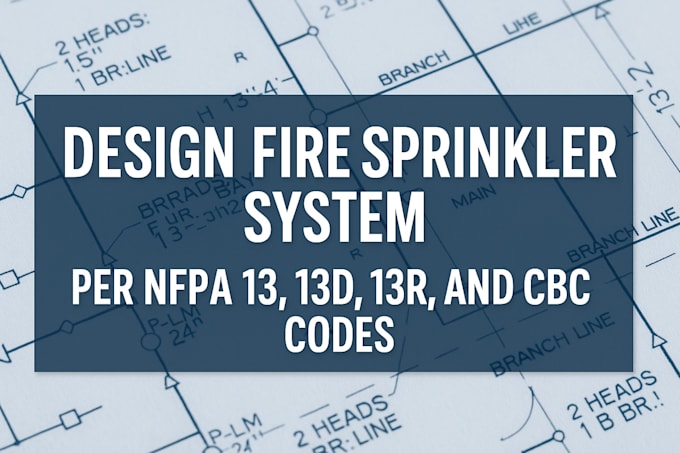 Design code compliant fire protection system per cbc and nfpa 13d 13r standard by Engr ...