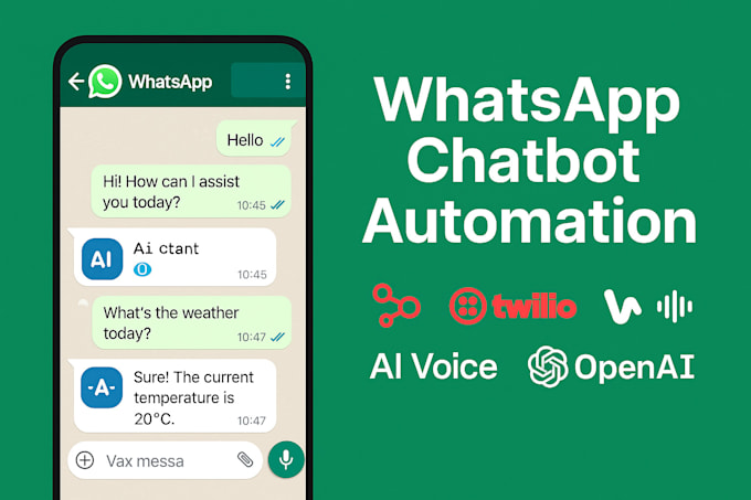 Créer un chatbot whatsapp puissant avec n8n, twilio, vapi ai voice agent openai