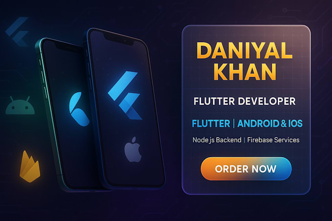 Develop android and ios apps with flutter firebase and nodejs backend pro by Daniyalkhan1415 ...