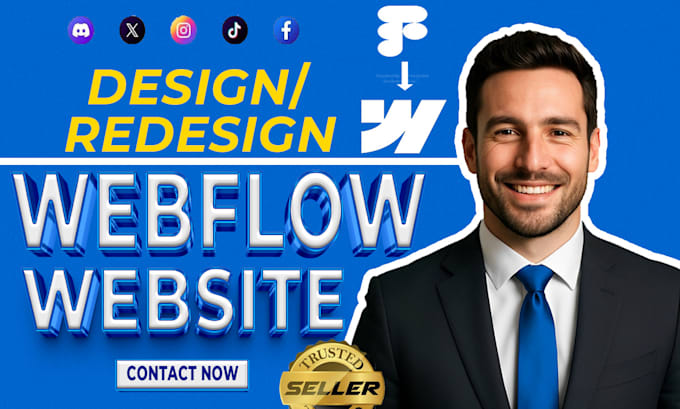 Be your webflow expert for webflow design, redesign and figma to ...