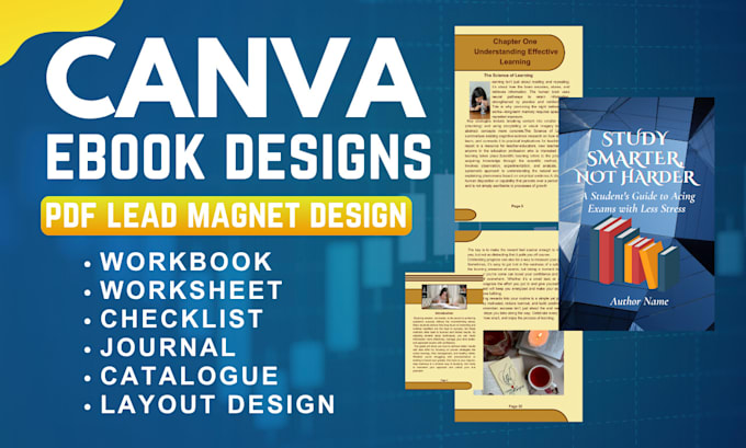 Canva book design journal brochure workbook booklet book interior ...