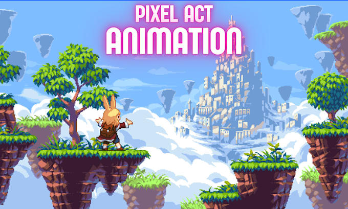 Create pixel art animation game art fnf sprite sheet 8 bit animation 16 ...