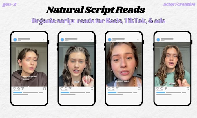 Naturally read your script on camera for tiktok reels or ads by ...