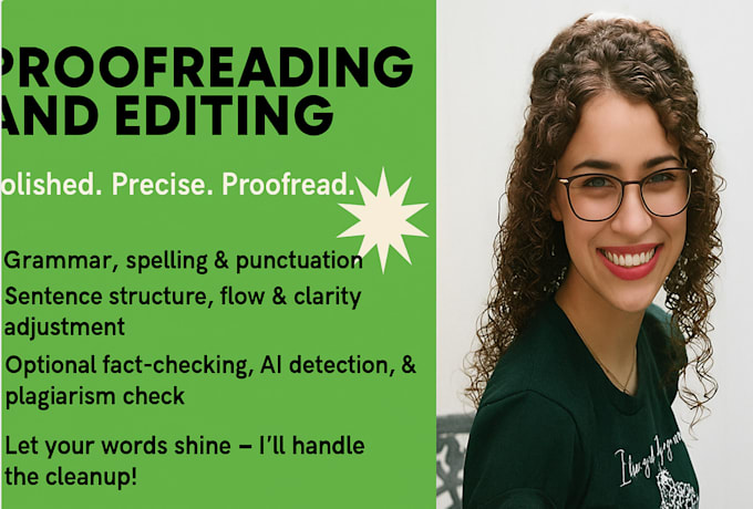 Professionally proofread and edit your documents by Sriya66 | Fiverr