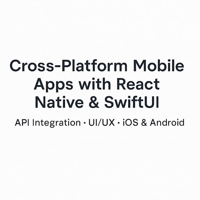 Build cross platform mobile apps with react native, apis and ui ux design by Felipefmarques | Fiverr