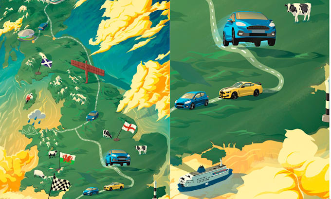 Draw vector map illustration fantasy dnd rv park map isometric map 2d ...