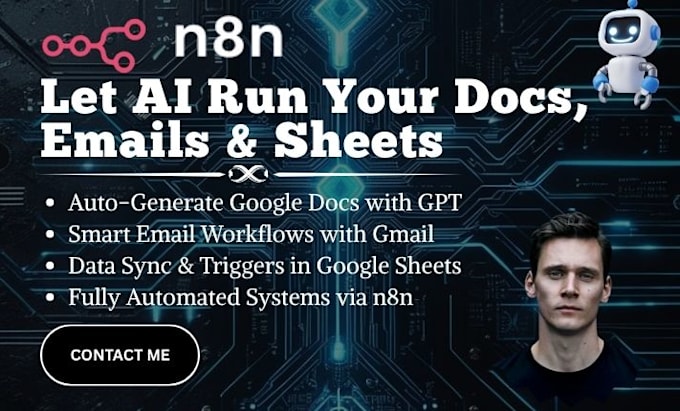 Automate gmail, docs, and sheets with gpt and n8n by Antoine_conte | Fiverr