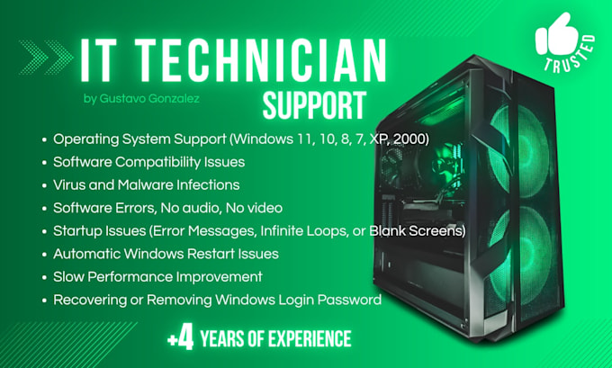 Optimize, repair, solve, troubleshoot your windows pc by Mrgustavogonza | Fiverr