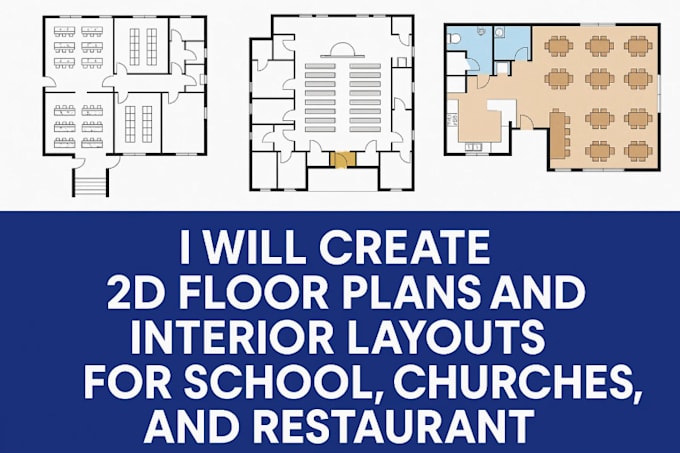 Create 2d floor plans and interior layouts for school, churches, and ...