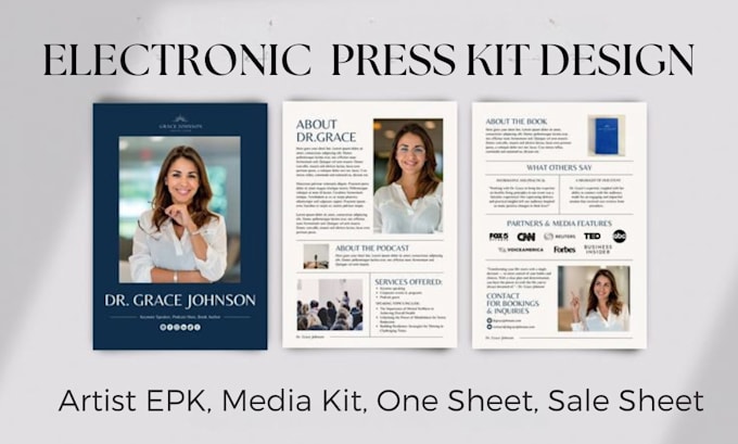 Design media kit, artist epk, musician press kit, dj epk, media epk ...