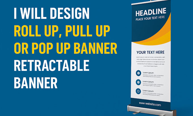 Design roll up, pull up or pop banner, retractable banner by Viktoria ...
