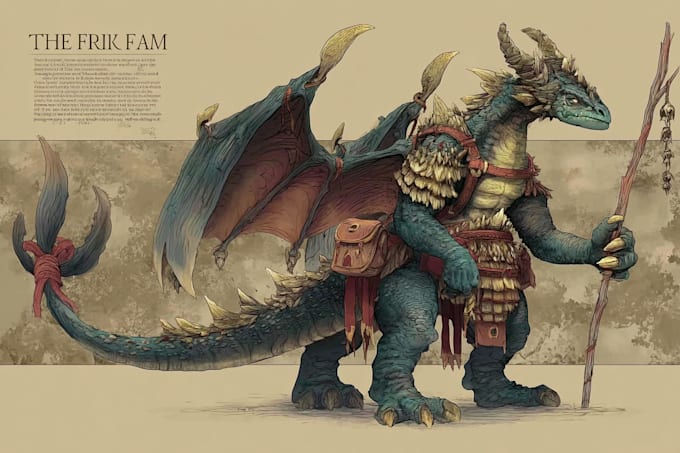 Draw your fantasy creature, monster, or character by Oliasite | Fiverr