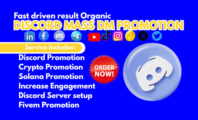 Discord mass dm direct dms discord server promotion marketing fivem ...