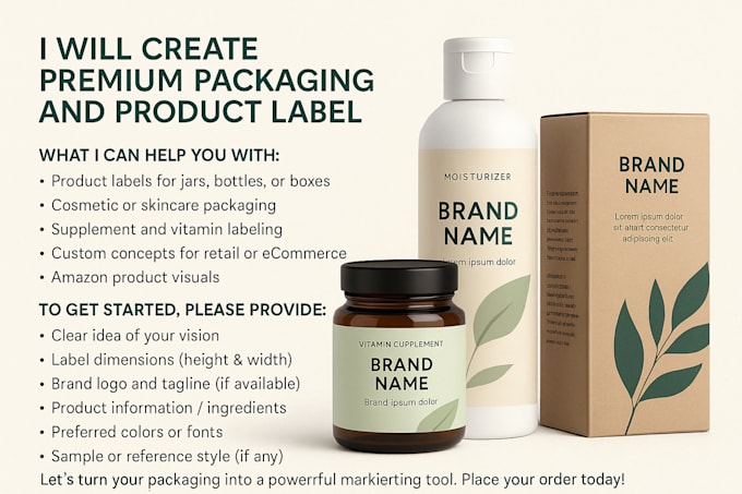 Design attractive product packaging and label by Suma_gfx | Fiverr