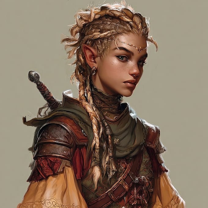Make a fantasy dnd character art and dnd character by Lauriennelark ...