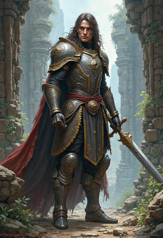 Do an fantasy illustration dnd character art concept design by Endotis ...