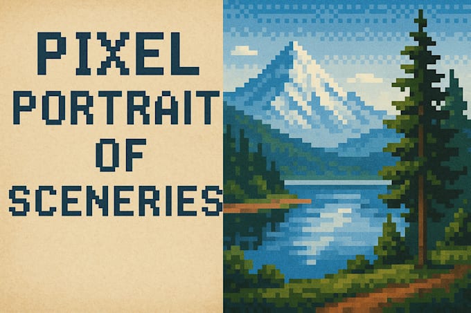 Create aesthetic pixel art scenery or retro landscapes by Artsmith ...