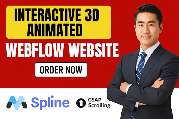 Interactive 3d Animated Webflow Website 3d Spline 3d Gsap Scrolling