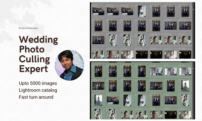 Do photo culling for your wedding and events by Smilimukherjee | Fiverr