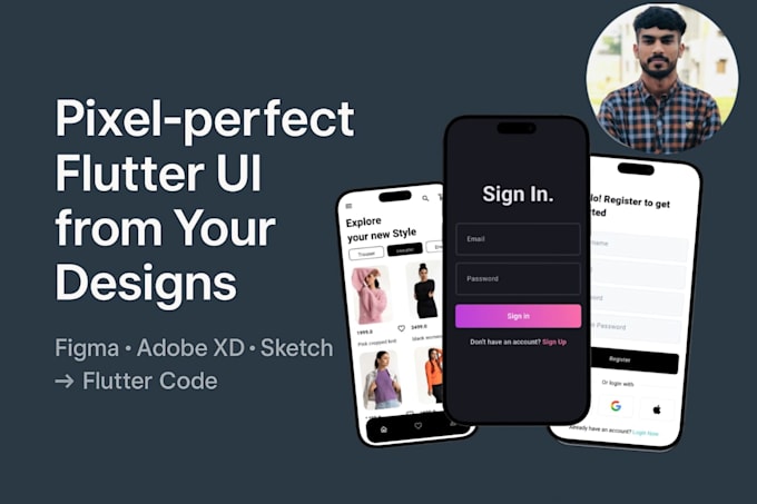 Figma to flutter, any designs to flutter code by Tafreed_ahmed | Fiverr
