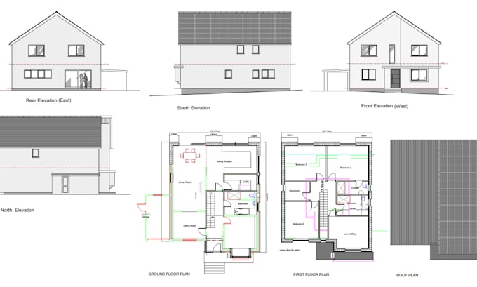 Draw uk planning permission, building regulation drawings, and house ...