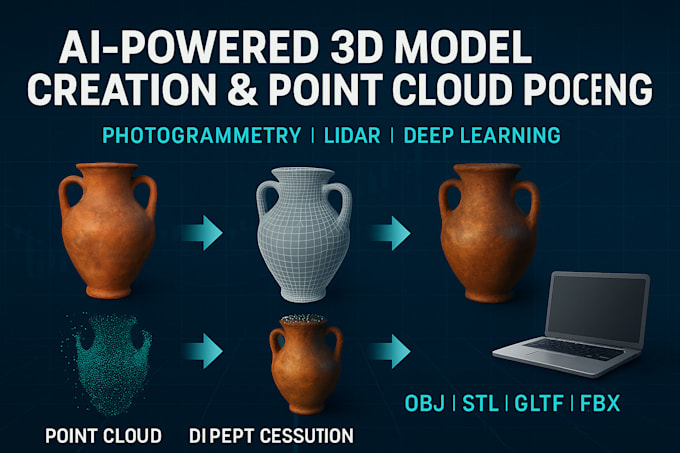3d model reconstruction, point cloud processing, and ai vision for 3d projects by Villez5565 ...