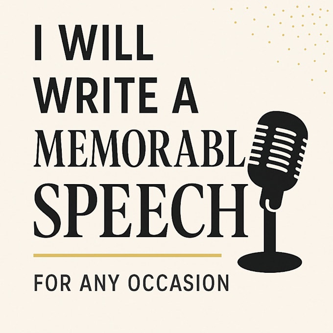 Write a custom speech that captivates and inspires your audience by ...