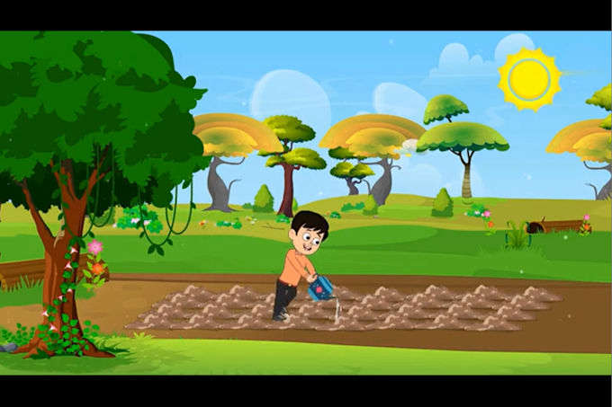 Create 2d cartoon animation, explainer, kids, music, twitch video ...