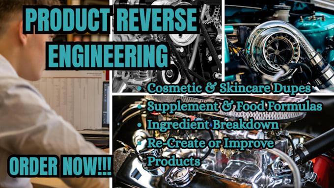 Reverse engineer cosmetic, food, or supplement formulations by Tommy ...