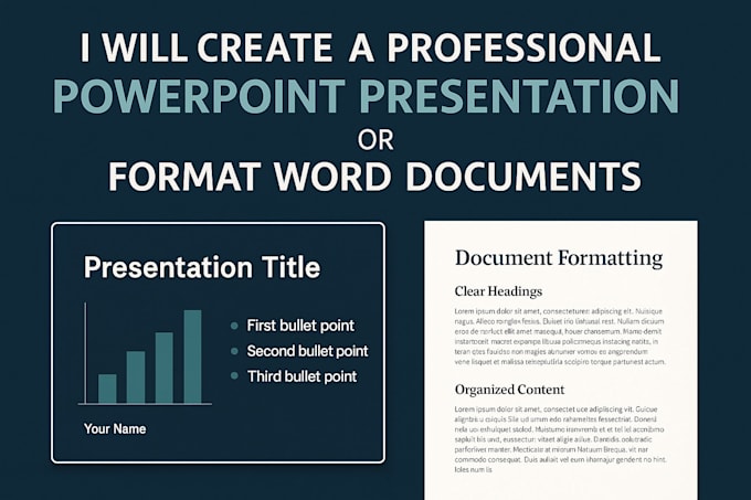 Create a professional powerpoint or format word documents by ...