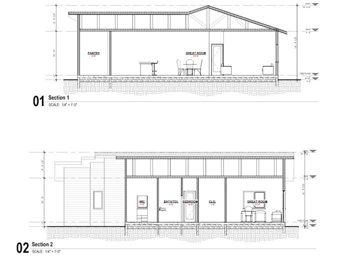 Design complete architectural drawings for city permit, floor plan ...