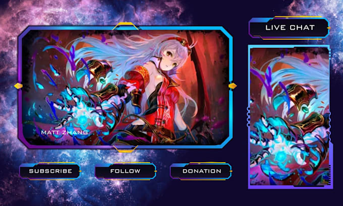 Design animated stream overlay kick twitch overlay twitch logo banner ...