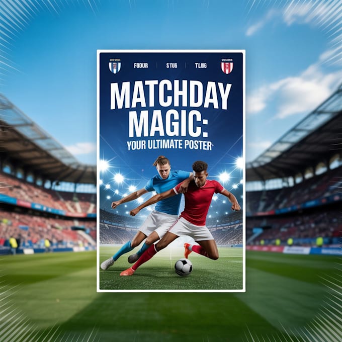 Create a stunning and unique football, soccer matchday poster by ...