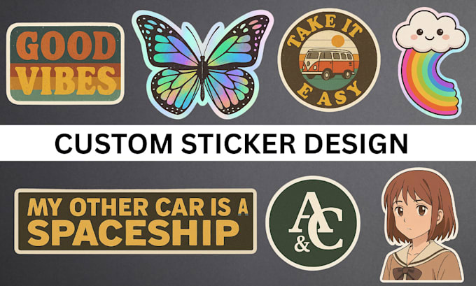 Design custom sticker book, sheet and packs, bumper sticker for etsy on ...